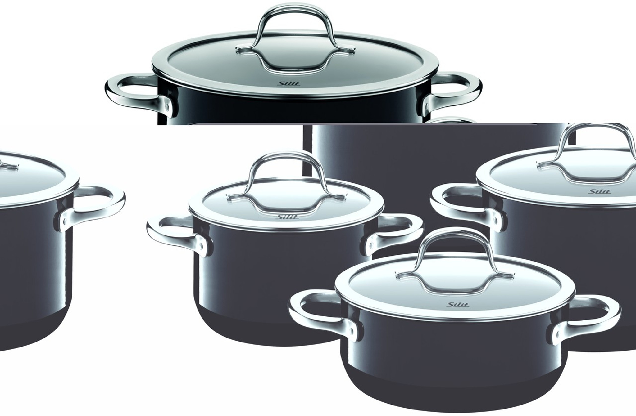 Silit Passion 8-pc Cookware Set Black - HomeBello