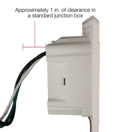ELE9009 Element Hz In-Wall Surge Protector with Recessed Dual Outlet