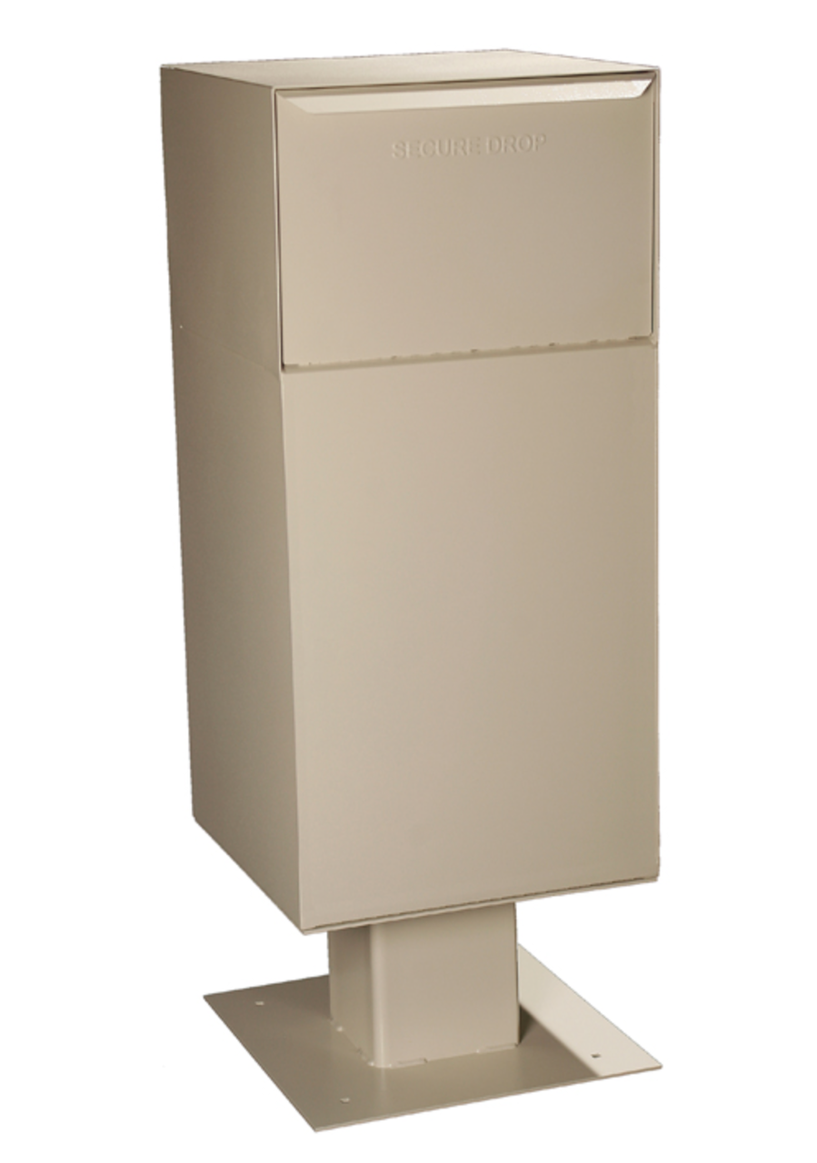 Large Parcel Locking Drop Box with Pedestal - Locking Parcel Drop Boxes