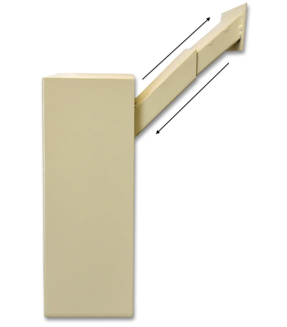 Through Wall Adjustable Chute Drop Box - Locking Security Mailbox