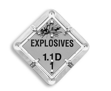 Explosives 1.1D and Blank Aluminum Flip Placards