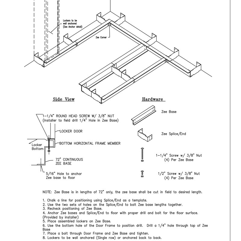 ASI Metal Lockers - Zee Bases - Harbor City Supply