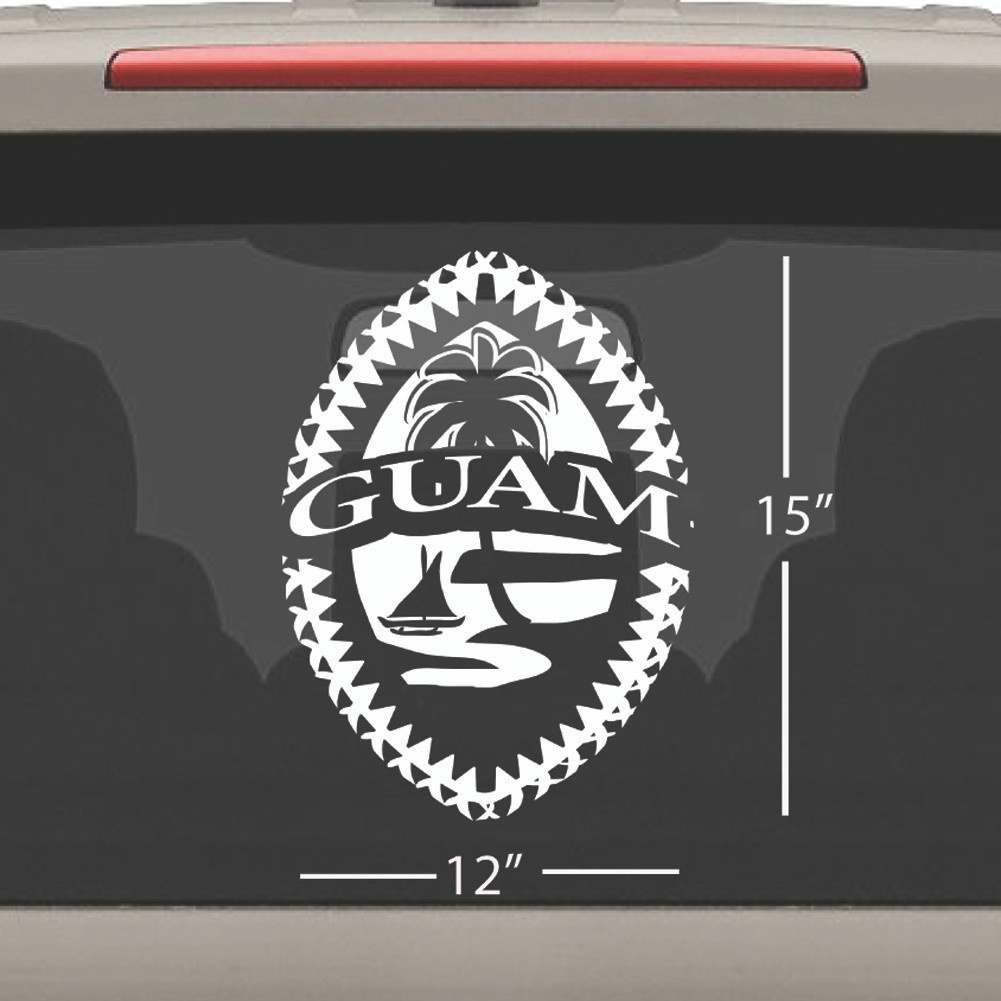 Mega Tribal Guam Seal Single Vinyl Decal - 12x15 inches | Gerard ...