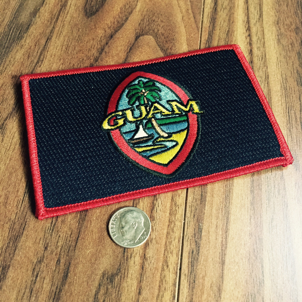 Modern Guam Flag Embroidered Iron-On Patch | Gerard Aflague Collection