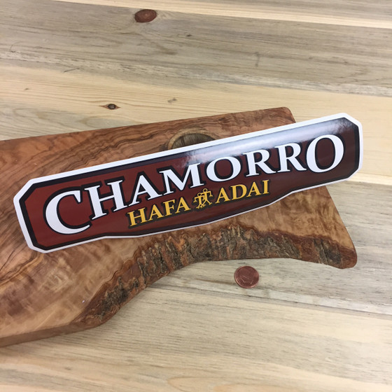 Chamorro Hafa Adai Sticker Decal - 10.5 x 3 | Gerard Aflague Collection
