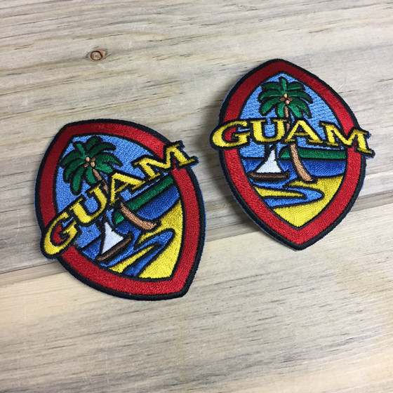 2-pc Modern Guam Seal Iron-on Patch