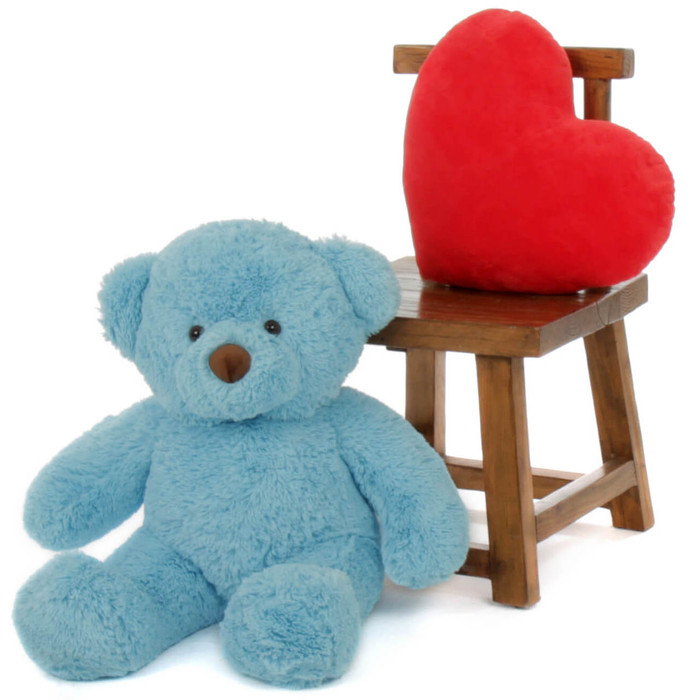 Sammy Chubs 30 Blue Big Stuffed Teddy Bear Giant Teddy Bears