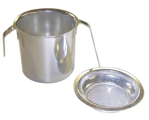 Aluminum Strip Cup with stainless screen insert - Hamby Dairy Supply