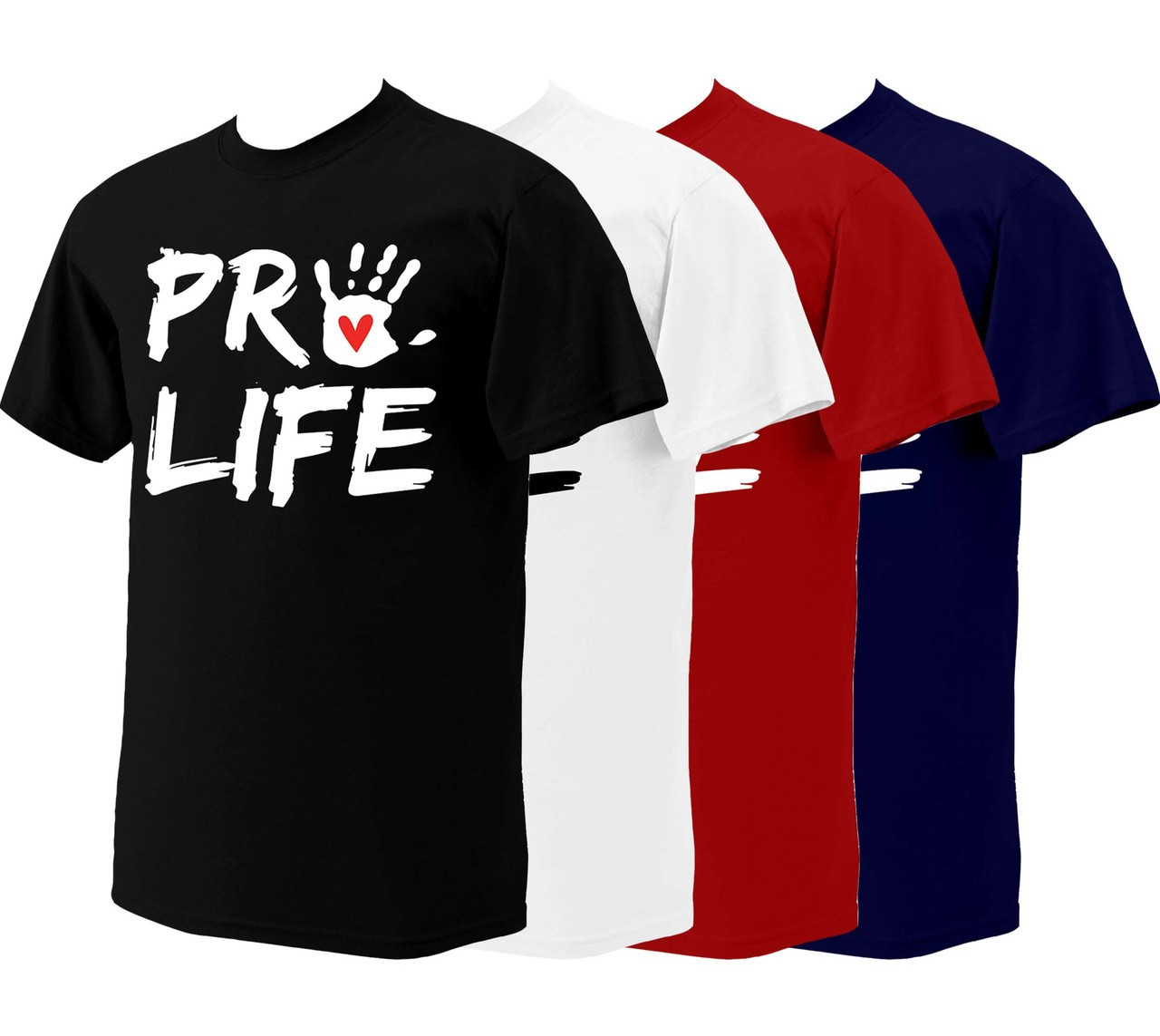 Pro-Life with Handprint T-Shirt - Catholic to the Max - Online Catholic ...