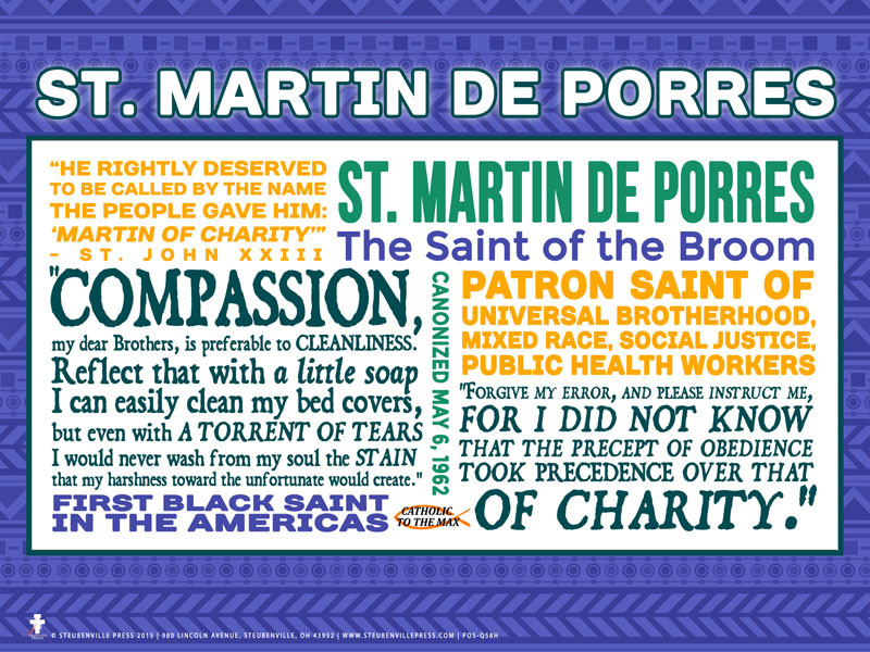 Saint Martin de Porres Quote Poster - Catholic to the Max - Online ...