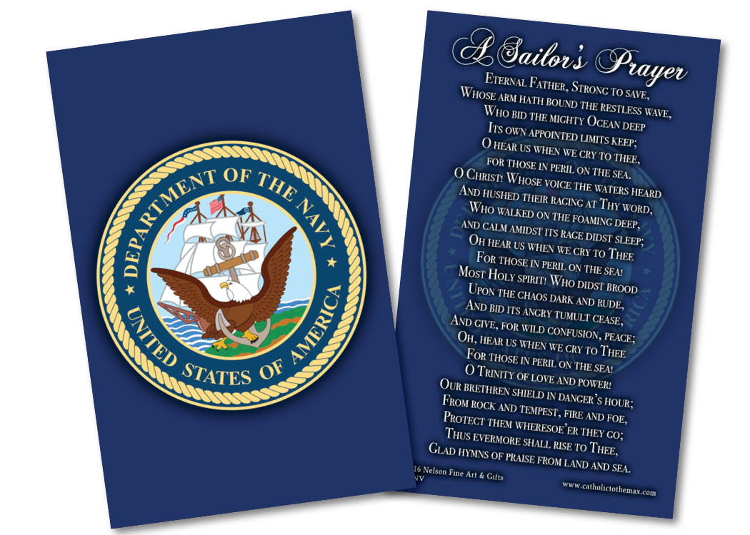 Navy Prayer Card - Catholic to the Max - Online Catholic Store