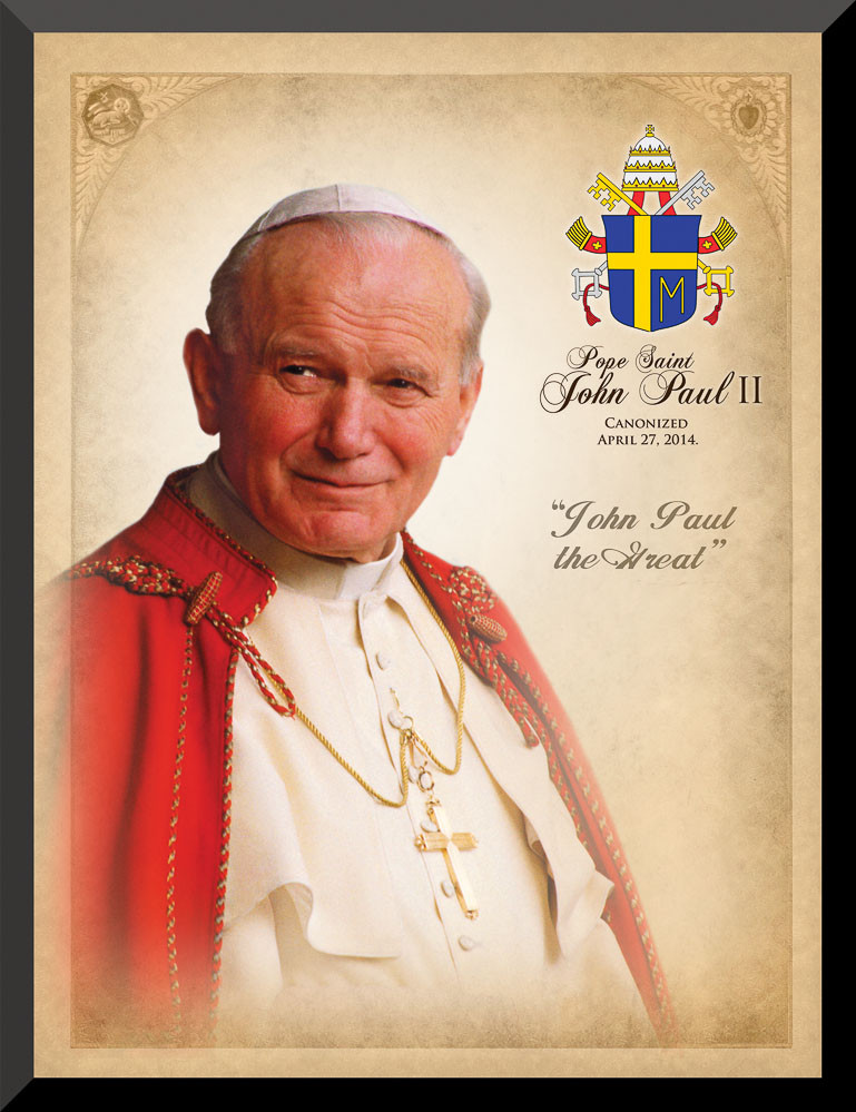 Pope John Paul II Saint Commemorative Wall Plaque - Catholic to the Max ...
