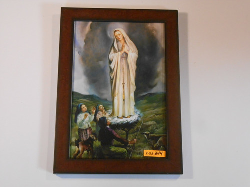 Our Lady of Fatima with Children Canvas - Framed Art - Catholic to the ...