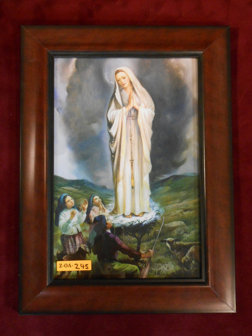 Our Lady of Fatima with Children Canvas - Framed Art - Catholic to the ...