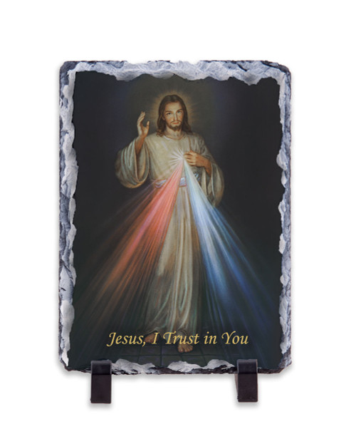 Divine Mercy Square Slate Tile