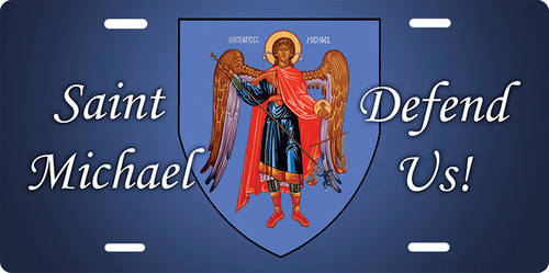 St. Michael (blue) License Plate - Catholic to the Max - Online ...