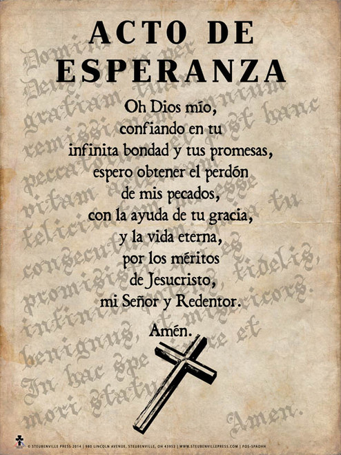 Spanish Act of Faith Poster - Catholic to the Max - Online Catholic Store