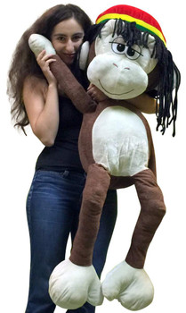 Big stuffed monkeys and gorillas from 2 feet tall to 6 feet tall