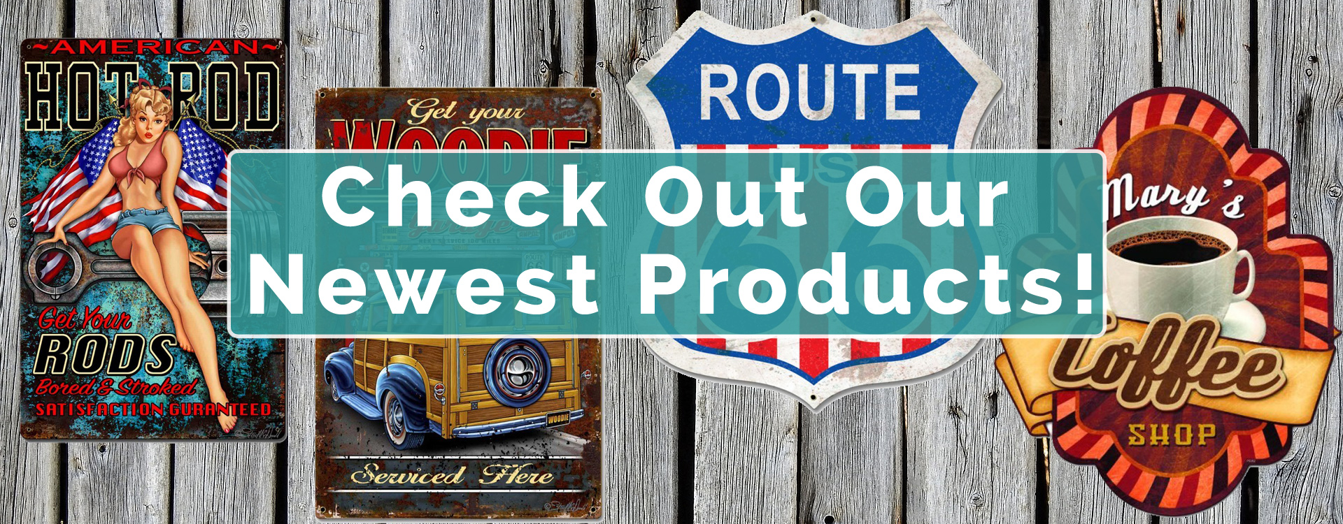 Retro/Vintage Metal Signs and Wall Clocks