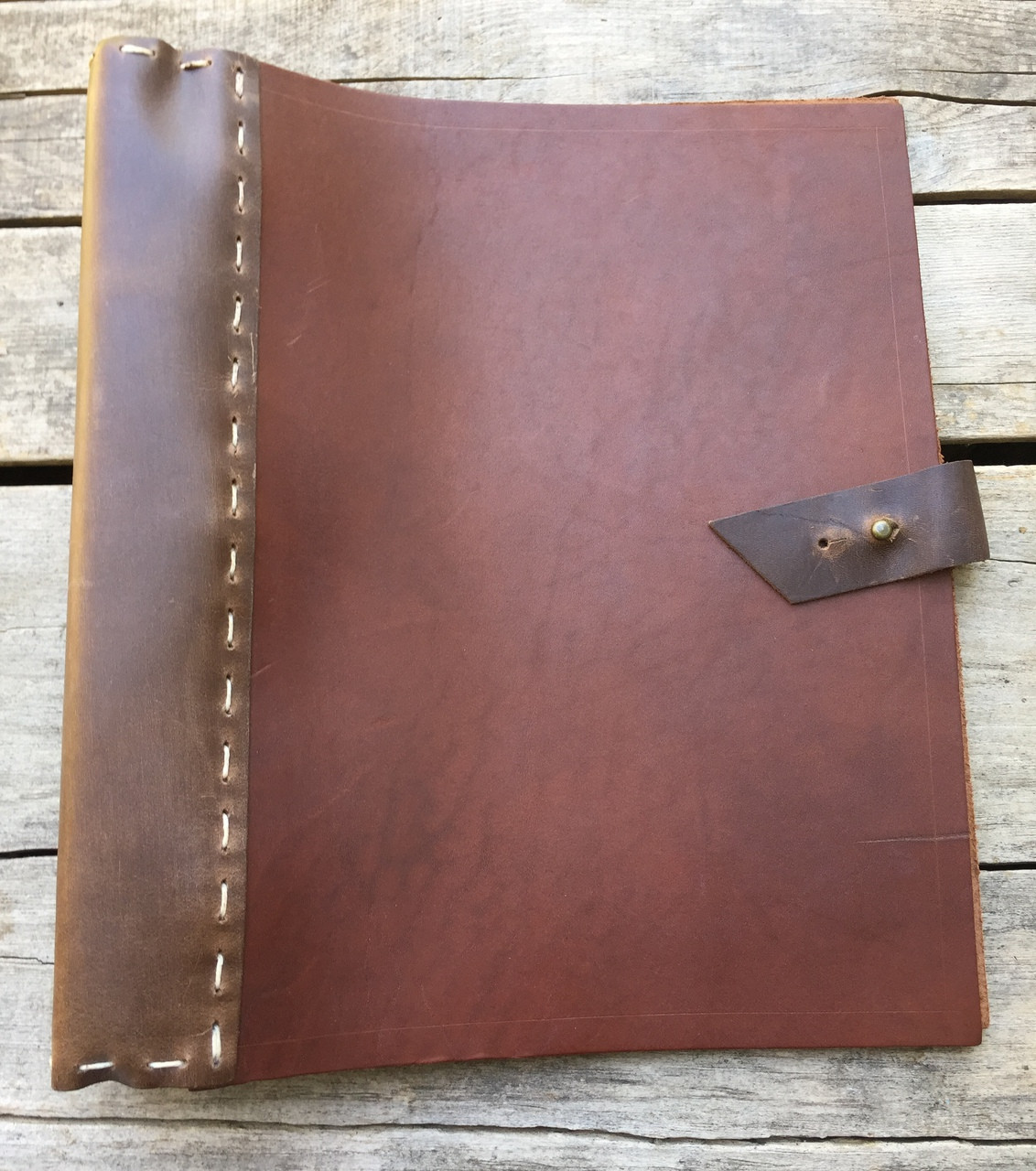 Rustico Leather Binder - 10.5" x 12" - Engravable - Heartwood Gifts