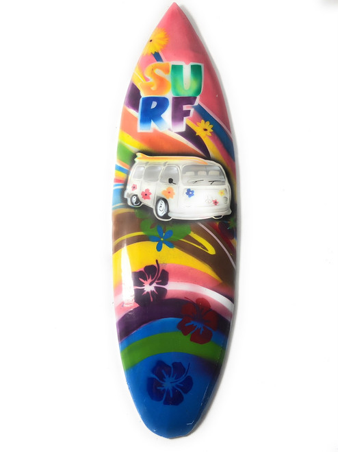 Surfboard w/ VW Bug 70's Style 20" - Surf Hawaii - Trophy | #lea05l50 ...