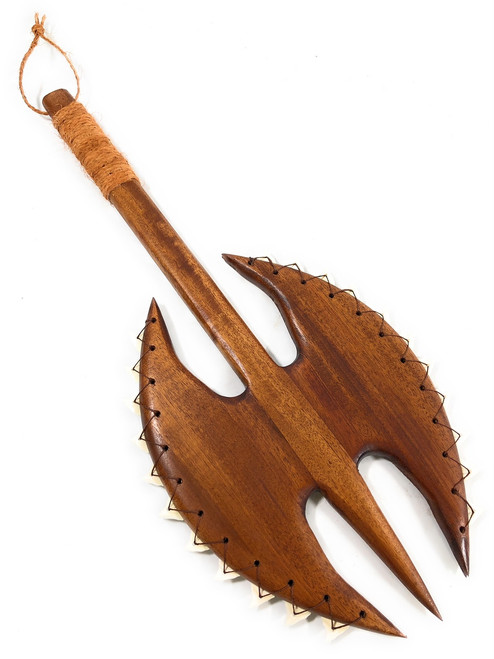 Hawaiian Koa Weapons - Weapon Shark Teeth - Koa Wood Clubs - Polynesian ...