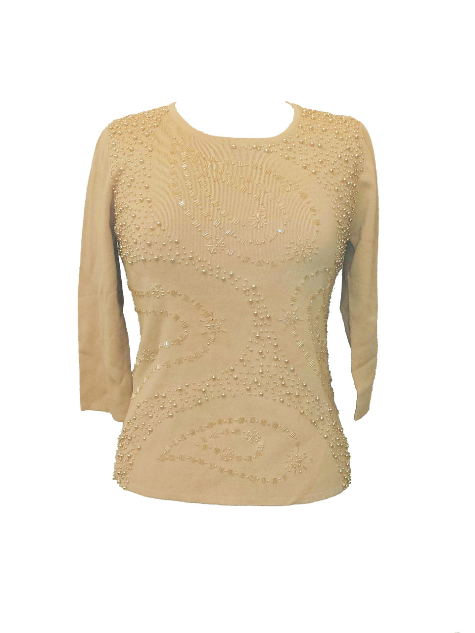 Beaded Knit Blouses - Flair Dance Clothing