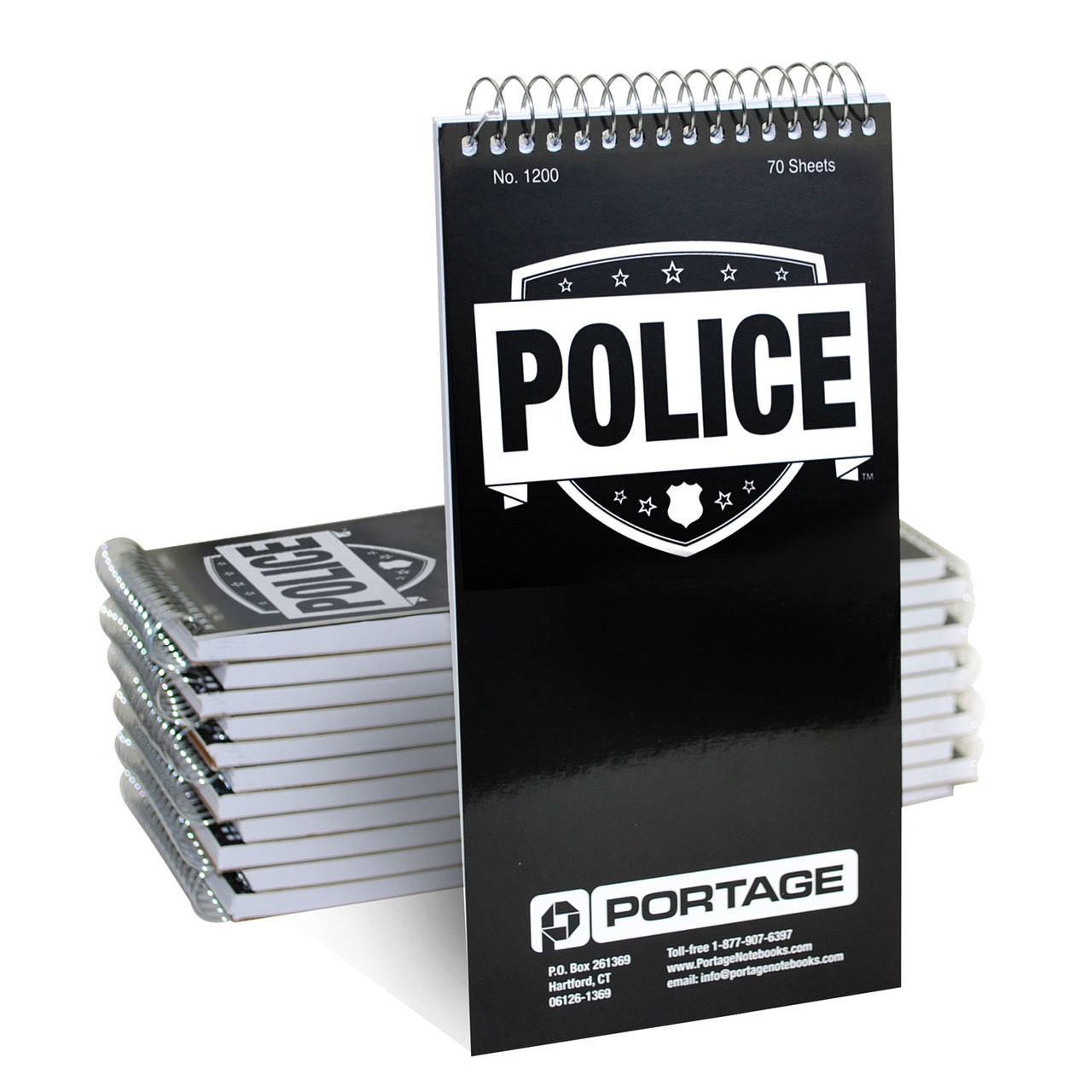 1 Dozen | POLICE Notebook #1200 | Narrow Ruled | 4" x 8" - Portage ...