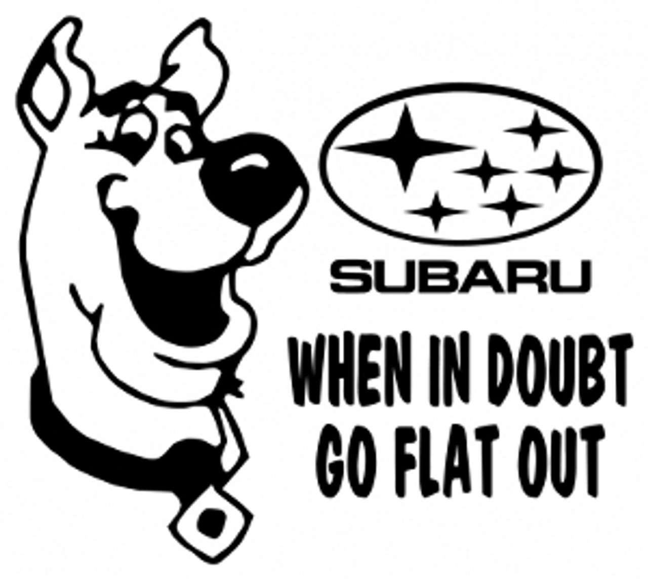 Scooby Doo Subaru Decal