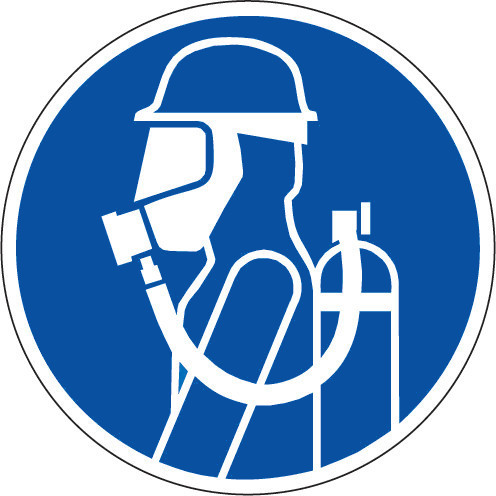 Face Mask Respirator Required (ISO Mandatory Symbol)