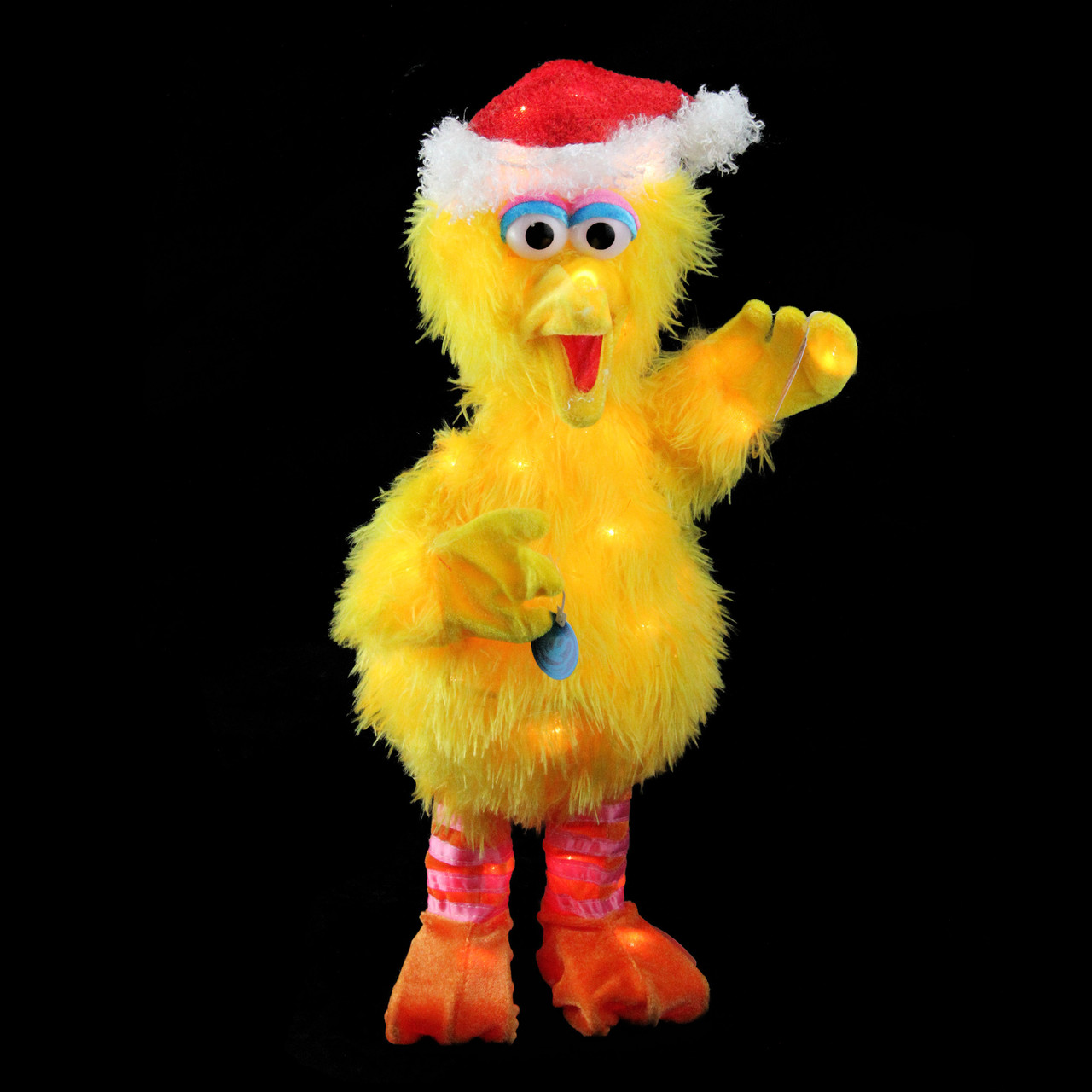 18” Pre-Lit Sesame Street Big Bird in a Santa Hat 3-D Christmas Outdoor ...
