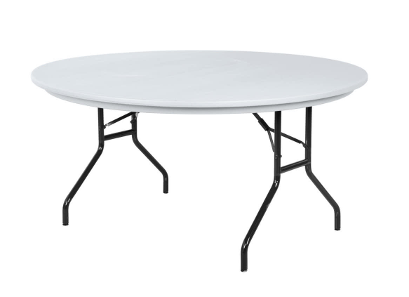 R-Series By Correll 60" (5 ft) Round R-Series Plastic Folding Table ...