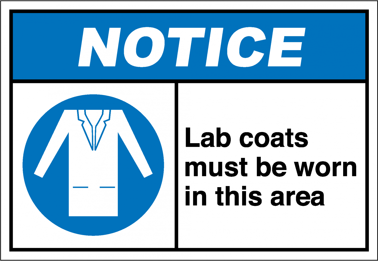 Lab Coat Safety Signs Symbols