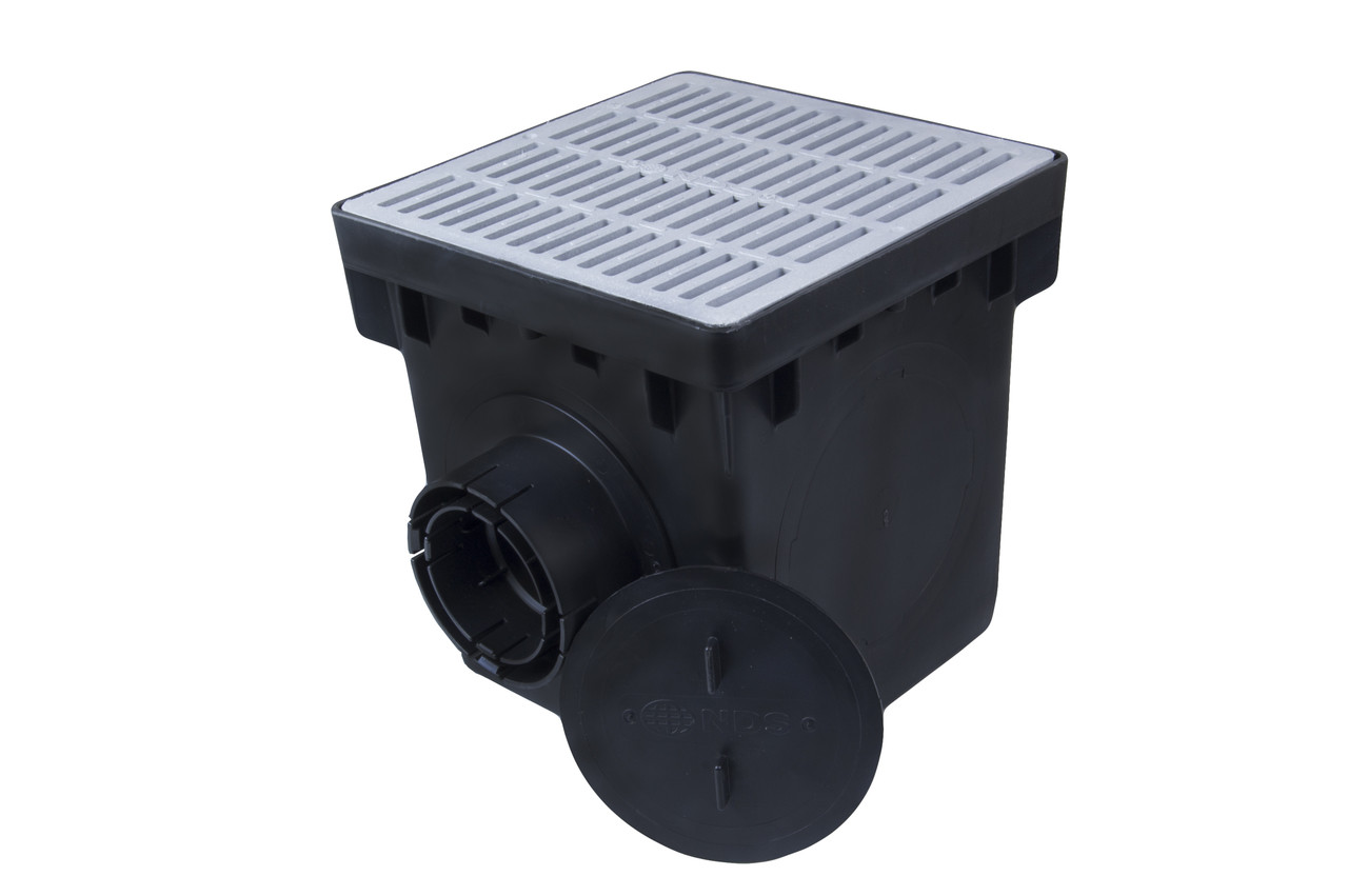 NDS 12" Catch Basin Kit w/ Gray Grate - The Drainage Products Store