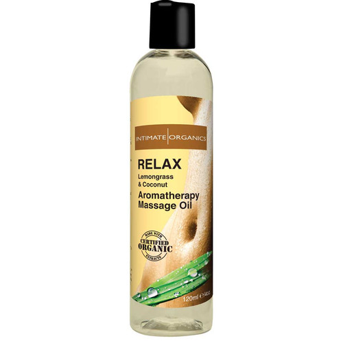 Intimate Organics Aromatherapy Massage Oil Fresh Cut Grass 8 Oz Dallas Novelty