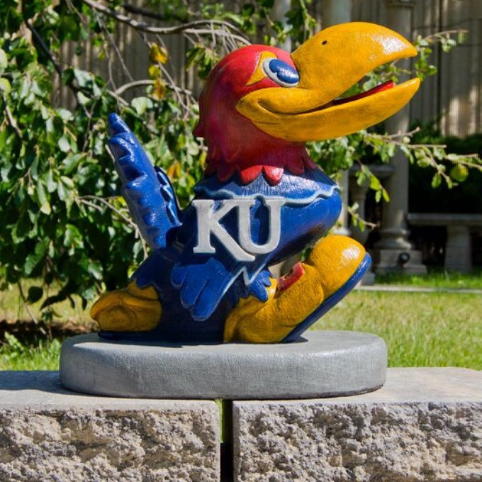 Kansas Jayhawks Mascot Garden Statue