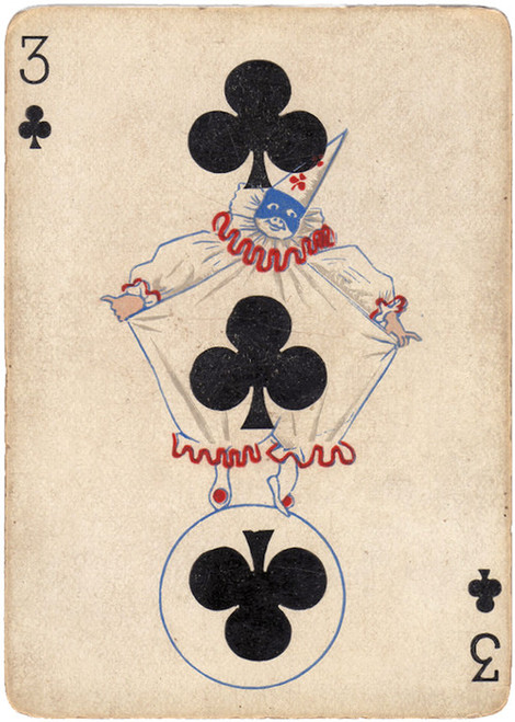Art Prints of Playing Card, 3 of Clubs