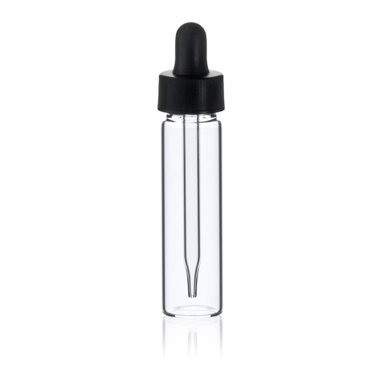 2 Dram Clear Glass Vial - w/Glass Dropper
