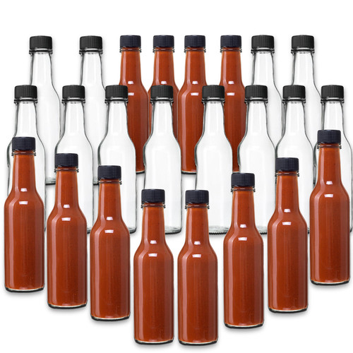 5 Oz Clear Glass Woozy Sauce Bottle Complete Set Of Bottles With 5 Oz Clear Glass Woozy Sauce Bottle Complete Set Of Bottles With