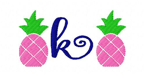 Pink Ladybug Whimsical Monogram Set - Joyful Stitches