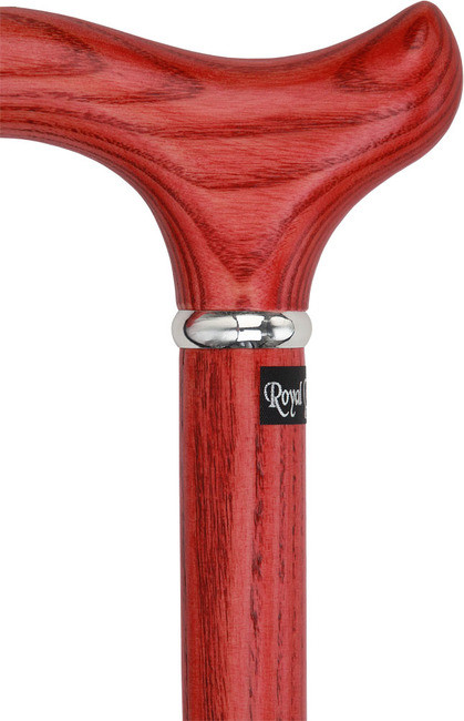Vibrant Red Derby-Handled Walking Cane - Exquisite Walking Canes